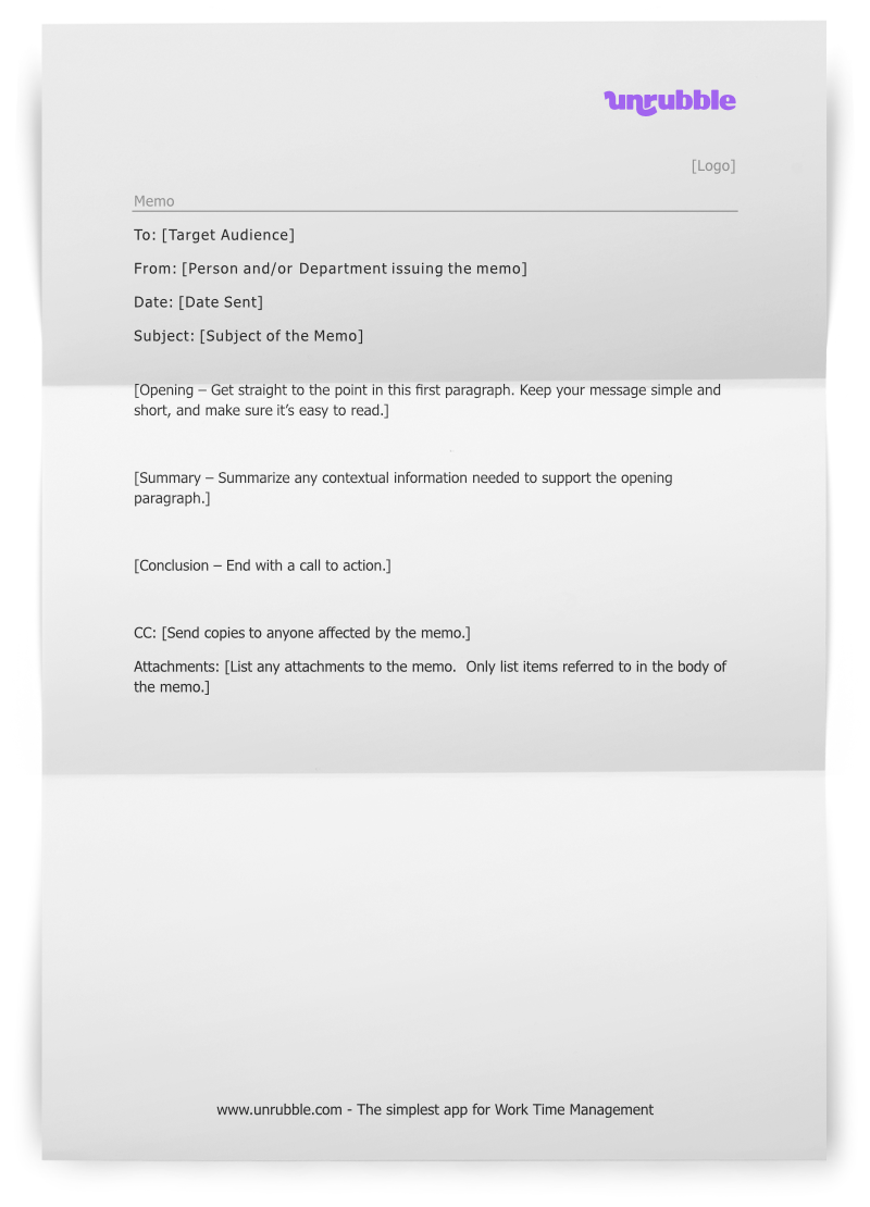 Compare And Contrast Free Memo Template
